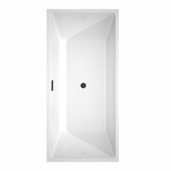 Wyndham Collection® Sara 67"W x 31-1/2"D x 23-1/2"H White/Matte Black ...