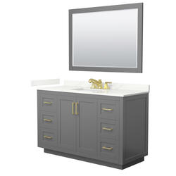 Wyndham Collection® Miranda 54"W x 22"D Dark Gray Vanity and Giotto ...