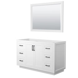 Wyndham Collection® Miranda 53-1/4"W x 21-3/4"D White Bathroom Vanity ...