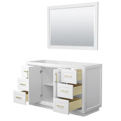 Wyndham Collection® Miranda 53-1/4"W x 21-3/4"D White Bathroom Vanity ...
