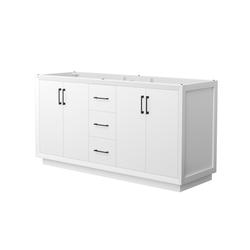 Wyndham Collection® Strada 65-1/4"W x 21-3/4"D White Bathroom Vanity ...