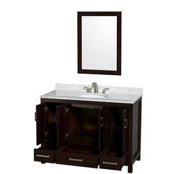 Wyndham Collection® Sheffield 48''W x 22''D Espresso Vanity and White ...