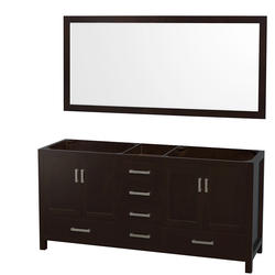 Wyndham Collection® Sheffield 70-3/4"W x 21-1/2"D Espresso Bathroom ...