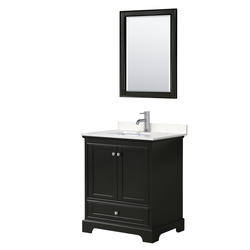 Wyndham Collection® Deborah 30"W x 22"D Dark Espresso Vanity and ...