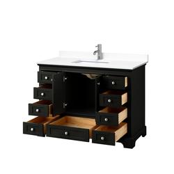 Wyndham Collection® Deborah 48"W x 22"D Dark Espresso Vanity and White ...