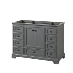 Wyndham Collection® Deborah 47-1/4"W x 21-1/2"D Dark Gray Bathroom ...