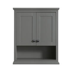Wyndham Collection® Deborah 25"W x 9"D x 30"H Dark Gray Bathroom Wall ...