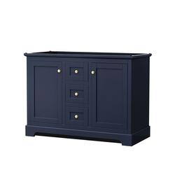 Wyndham Collection® Avery 47-1/4"W x 21-3/4"D Dark Blue Bathroom Vanity ...