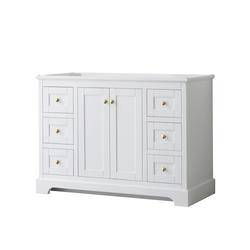 Wyndham Collection® Avery 47-1/4"W x 21-3/4"D White Bathroom Vanity ...
