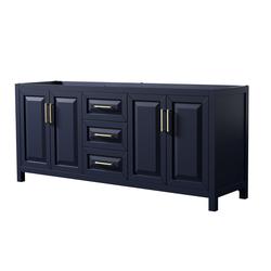 Wyndham Collection® Daria 78-3/4"W x 21-1/2"D Dark Blue Bathroom Vanity ...