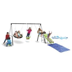 XDP Swingin Free 5 Activity Metal Swing Set with Water Slide at Menards®