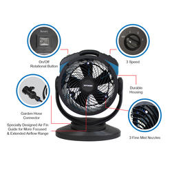 XPOWER 15" Built-in Pump Oscillating Misting Fan at Menards®