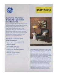 GE® 60 Watt Equivalent Clear Dimmable A19 E26 Bright White LED Light ...
