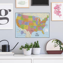DRY ERASE US MAP PEEL AND STICK GIANT WALL DECAL at Menards®