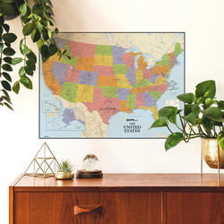DRY ERASE US MAP PEEL AND STICK GIANT WALL DECAL at Menards®