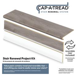 Cap A Tread® Color 7717 1.69" x 12.15" x 47" Stair Tread & Reversible ...