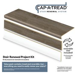 Cap A Tread® Color 7719 2.28" x 12.15" x 47" Stair Tread & Reversible ...