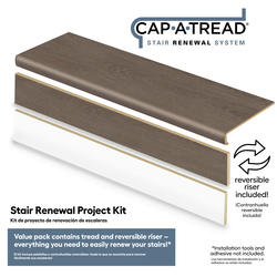 Cap A Tread® Color 849 2.28" x 12.15" x 47" Stair Tread & Reversible ...