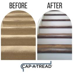 Cap A Tread® Color 67 2.28" x 12.15" x 47" Stair Tread & Reversible ...
