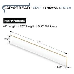 Cap A Tread® Color 67 2.28" x 12.15" x 47" Stair Tread & Reversible ...