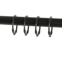 Zenna Home® NeverRust Matte Black Shower Curtain Rings - 12 Count at ...