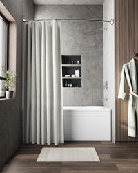 Zenna Home® 72" Brushed Nickel Rustproof High-Grade Stainless Steel ...