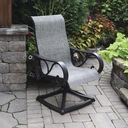 Backyard Creations® Carlisle Slate Swivel Rocker Dining Patio Chair Set ...