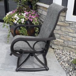 Backyard Creations® Carlisle Slate Swivel Rocker Dining Patio Chair Set ...