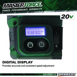 Masterforce® 20-Volt Cordless Brushless Variable Speed Fixed Base ...