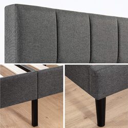 Lottie Upholstered King Platform Bed Frame with Headboard at Menards®
