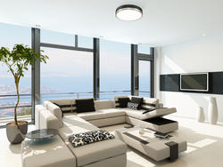 Z-Lite Algar 16" Matte Black & Brushed Nickel LED Flush Mount Ceiling ...