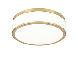 Z-Lite Ballord Integrated LED Modern Gold Flush Mount Ceiling Light at ...