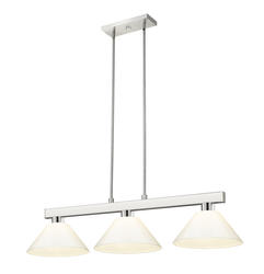 Z-Lite Cobalt Brushed Nickel 3-Light Billiard Light at Menards®