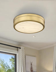Z-Lite Anders 15"W Rubbed Brass Integrated LED Dimmable 5CCT 3380 Lumen ...