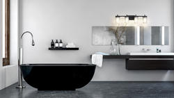 Z-Lite Grayson Matte Black 4-Light Vanity Light at Menards®