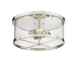 Z-Lite Callista Polished Nickel 3 Light Flush Mount Ceiling Light at ...