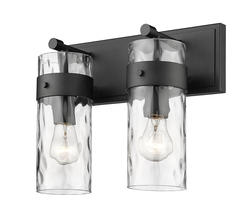 Z-Lite Fontaine Matte Black 2 Light Vanity Light at Menards®