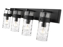 Z-Lite Fontaine Matte Black 4 Light Vanity Light at Menards®