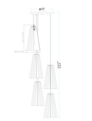 Z-Lite Farrell Modern Gold 5-Light Chandelier at Menards®