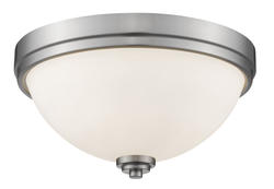 Z-Lite Ashton Brushed Nickel 2 Light Flush Mount Ceiling Light at Menards®