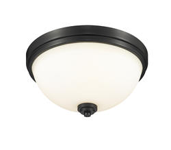 Z-Lite Ashton Matte Black 2 Light Flush Mount Ceiling Light at Menards®