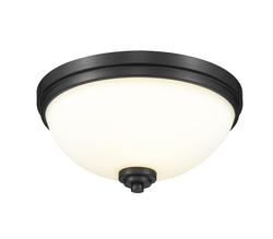 Z-Lite Ashton Matte Black 3 Light Flush Mount Ceiling Light at Menards®