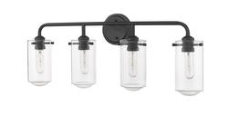 Z-Lite Delaney Matte Black 4 Light Vanity Light at Menards®