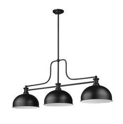 Z-Lite Melange Matte Black 3-Light Billiard Light at Menards®