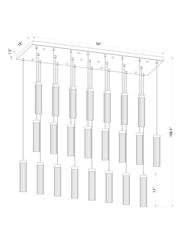 Z-Lite Beau Brushed Nickel 23-Light Linear Chandelier at Menards®