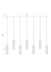 Z-Lite Beau Matte Black 7-Light Linear Chandelier at Menards®