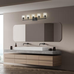 Z-Lite Landon Matte Black 5-Light Vanity Light at Menards®