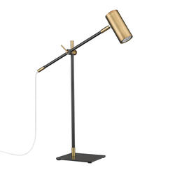Z-Lite Calumet Matte Black & Olde Brass 1 Light Table Lamp at Menards®