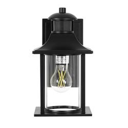 Patriot Lighting® Vinny Matte Black Motion Sensor Outdoor Wall Light at ...