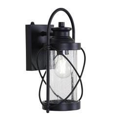 Patriot Lighting® Lanty Dusk-to-Dawn Matte Black Outdoor Wall Light at ...